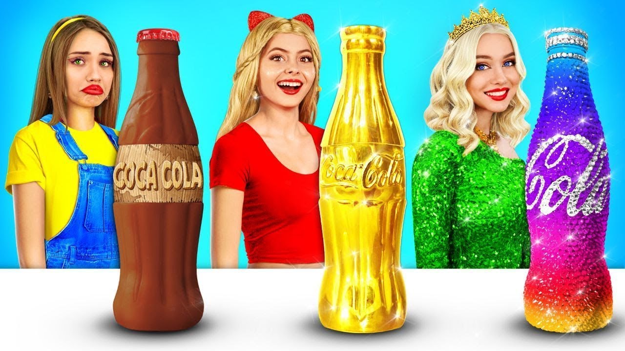 Desafío de Comida Rica VS Pobre VS Mega Rica | Comer Bocadillos de ...