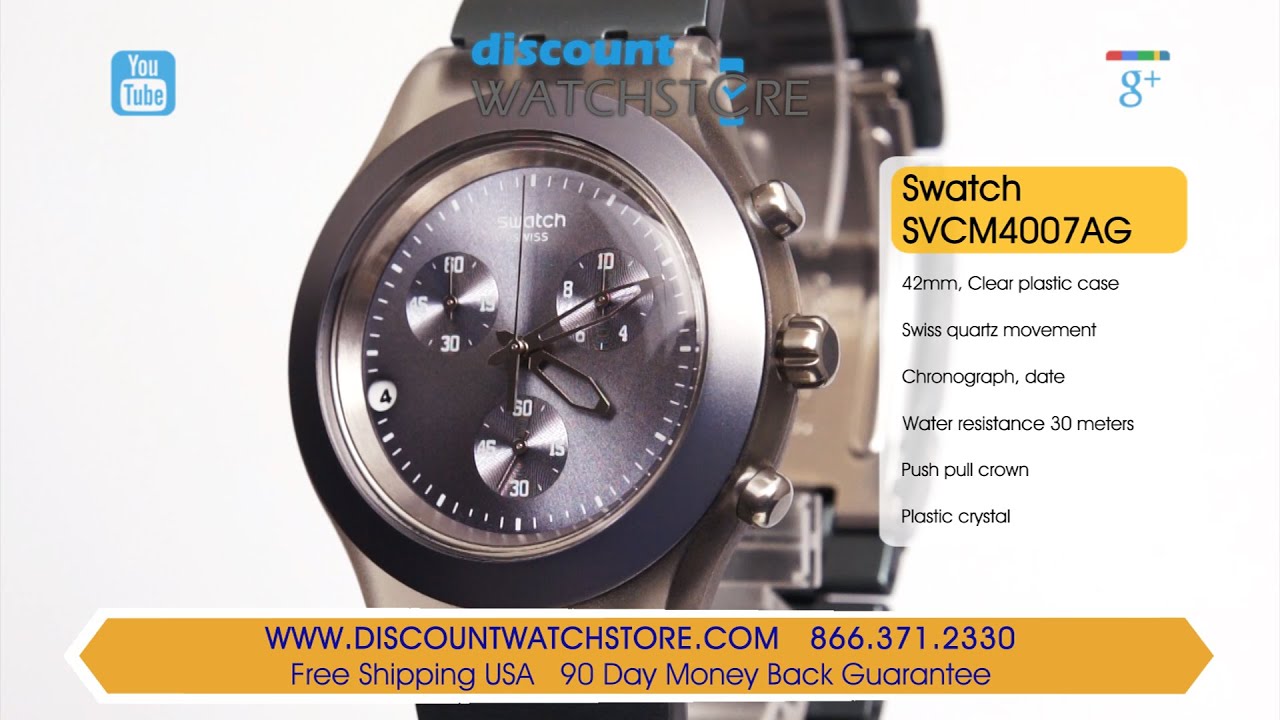 Swatch SVCM4007AG Unisex Full-blooded Grey Tone Aluminum Grey Dial ...