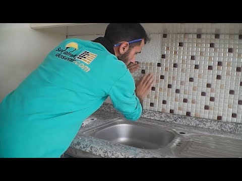 mutfak tezgah arası #cammozaik böyle döşenir - mosaic