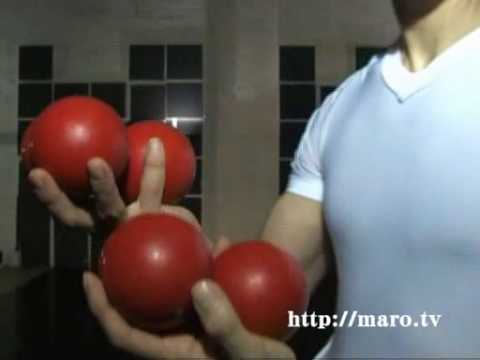 Juggling Tutorial - 5ball - cascade 07 - how to hold - YouTube