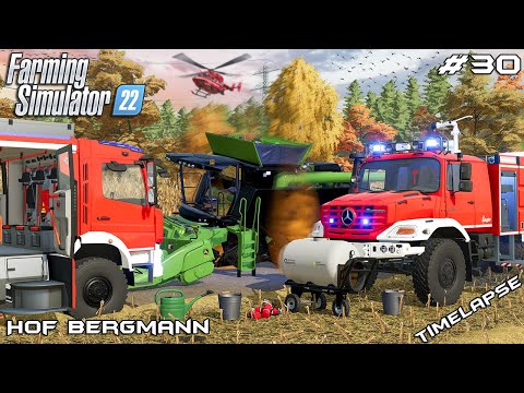 KATASTROPHE - JOHN DEERE MÄHDRESCHER GEHT IN FLAMMEN AUF | Hof Bergmann | Farming Simulator 22 | ...