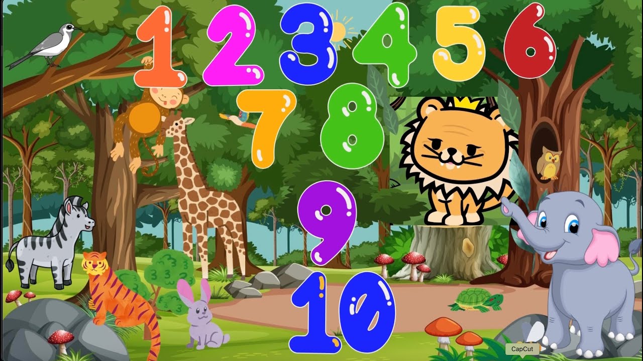 MATH FOR TODDLERS - NUMBERS 1 - 10 | LEO THE LION | Leo teaches numbers ...