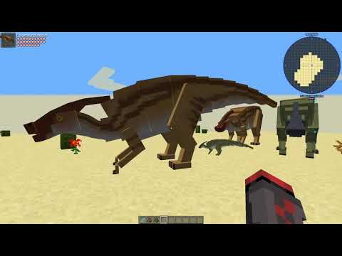 Minecraft JurassicCraft | Parasaurolophus sounds - YouTube