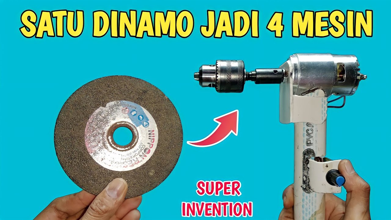 CARA MEMBUAT MESIN PEMOTONG BESI BOR AMPLAS DAN GERINDA DINAMO Dc 12Vol ...