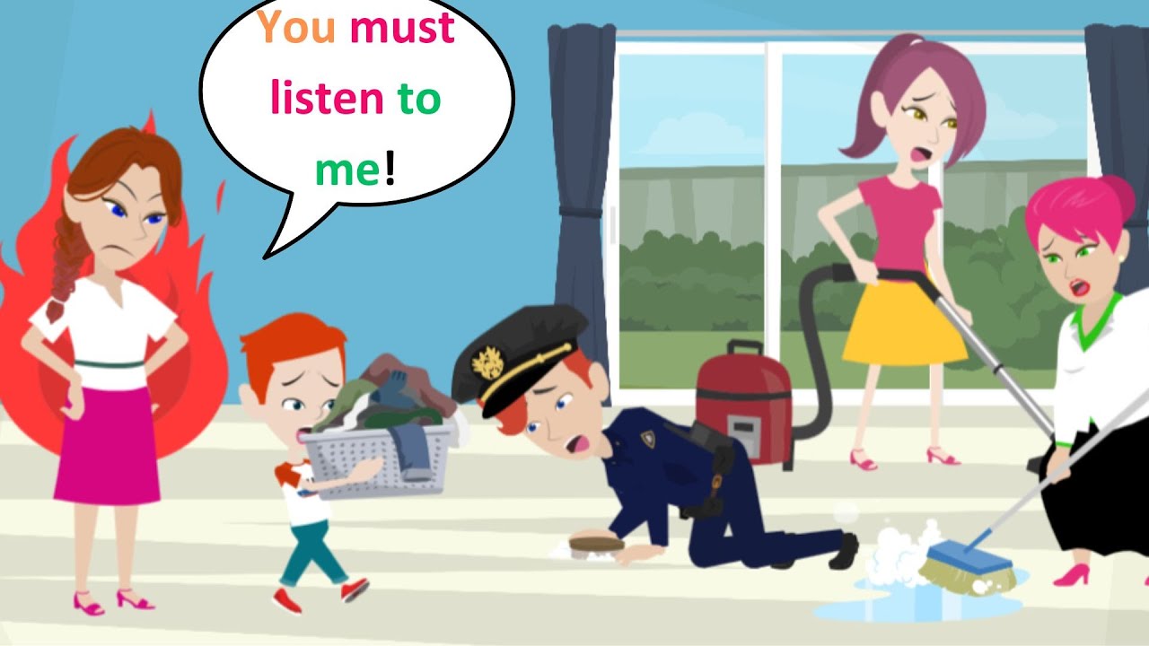 Mrs Pear manages Lucas's apartment - Animated English Funny Story ...