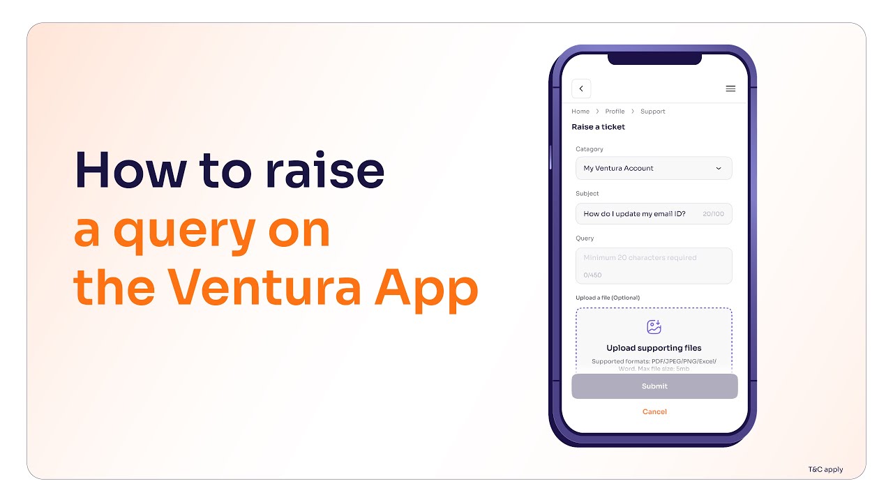 How to raise a query | Raise a ticket | Customer enquiry | Ventura ...