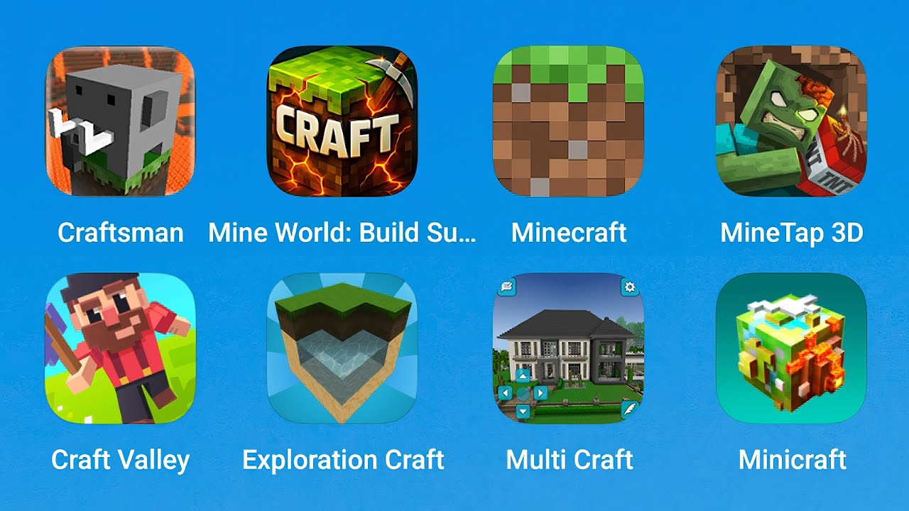 Craftsman, Mine World Build, Minecraft, MineTap 3D, Craft Valley ...