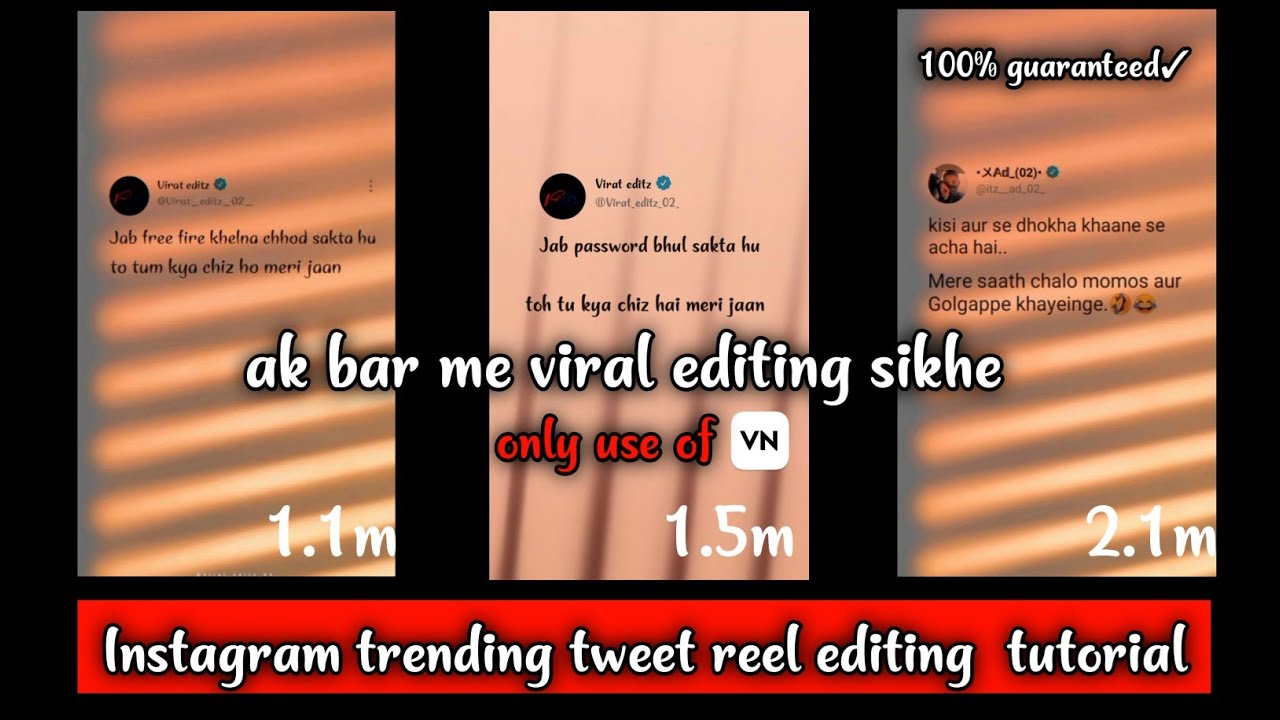 Instagram trending tweet reel editing easy tutorial | how to make fake ...