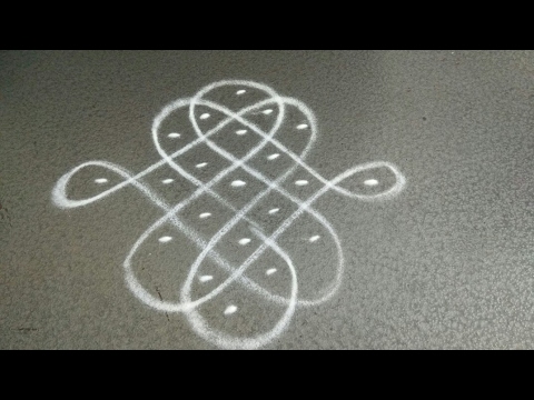 simple Thippudu Muggu design 5 to 1 dots - YouTube