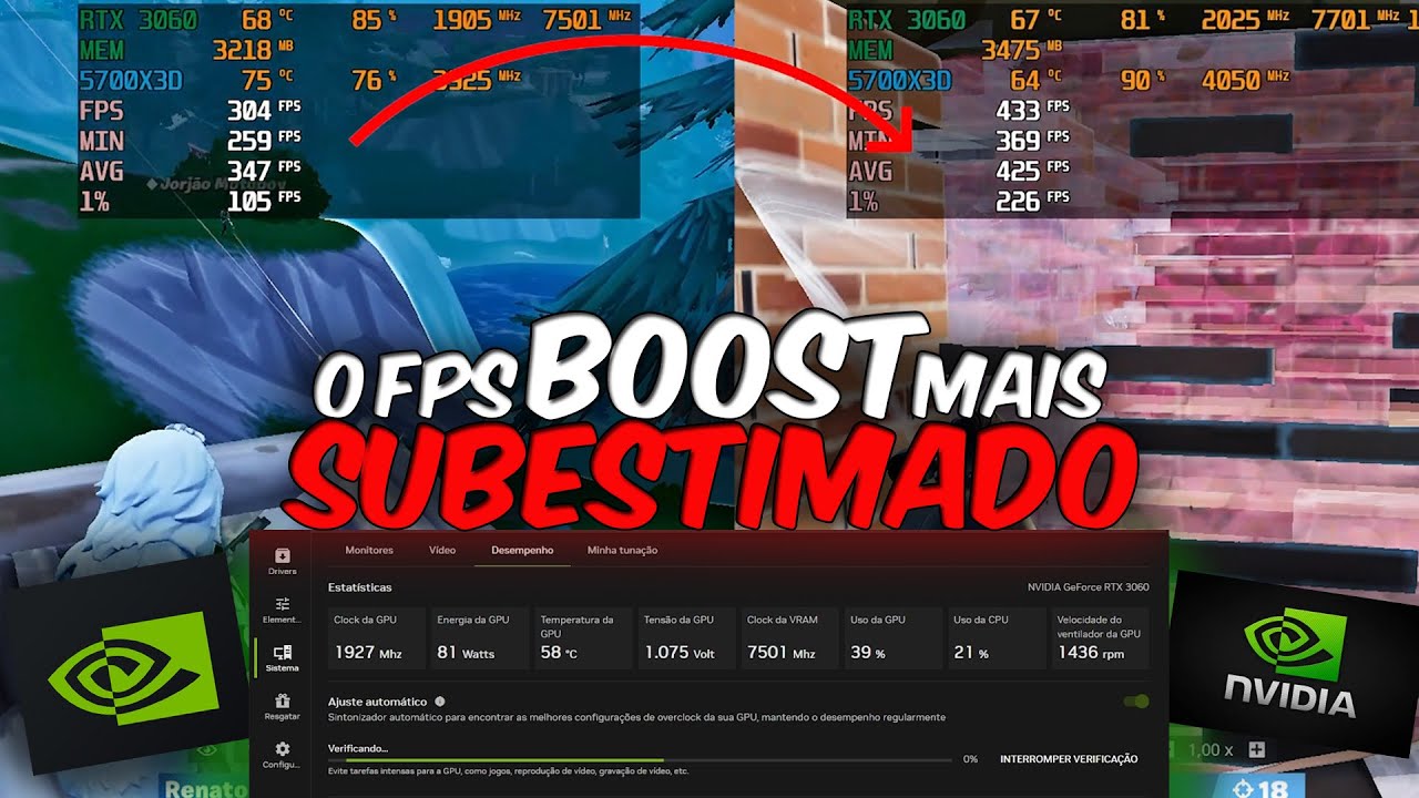Eu Testei o NOVO Auto OVERCLOCK do NVIDIA APP e Meu FPS SUBIU MUITO ...