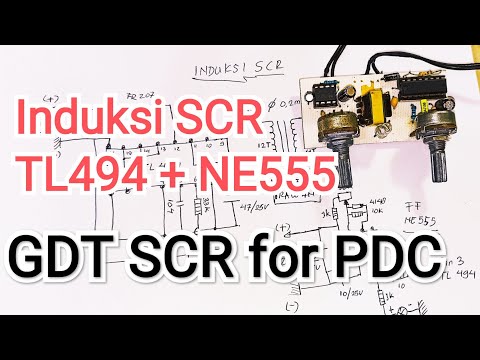 SKEMA INDUKSI SCR menggunakan TL494 + NE555