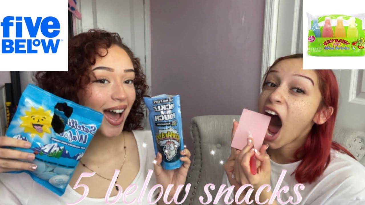 Trying snacks we found at 5 below - YouTube