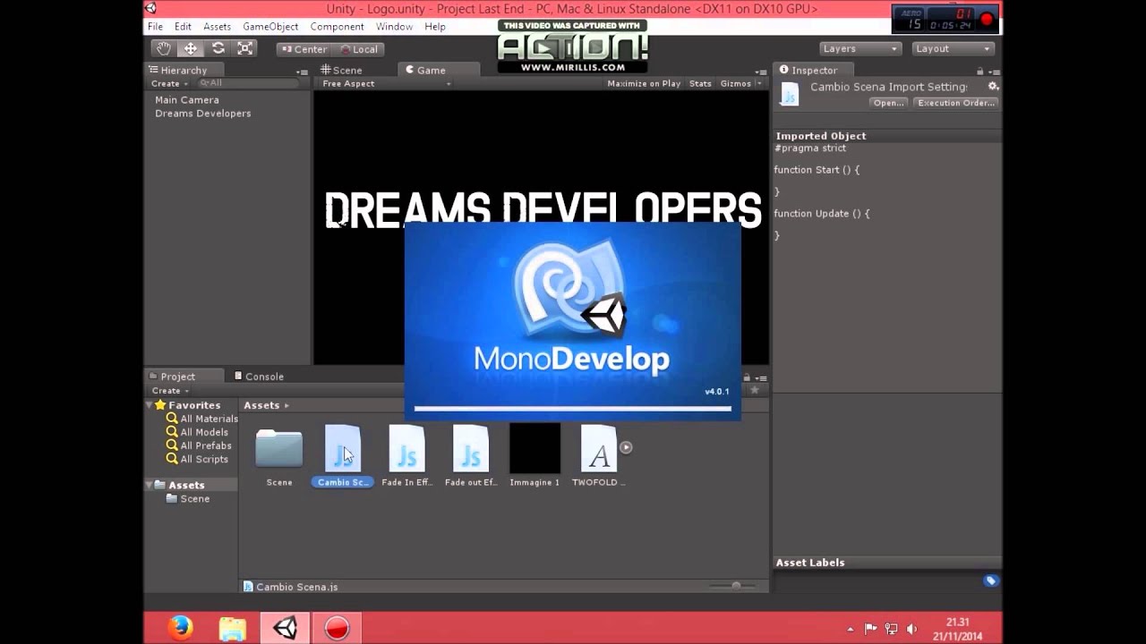 [TUTORIAL] UNITY 3D - Creare una Intro con Fade In e Out - YouTube