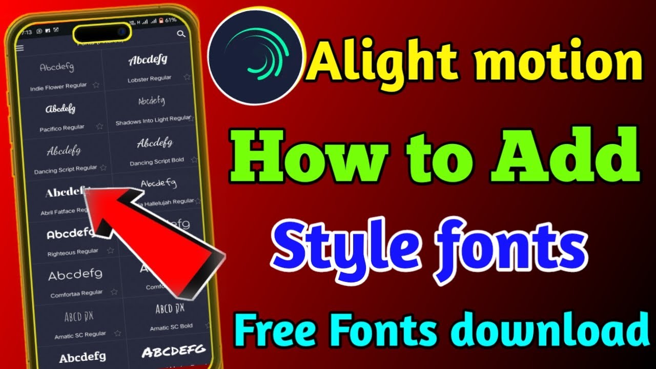 How to add font alight motion | alight motion fonts add in kannada | in ...