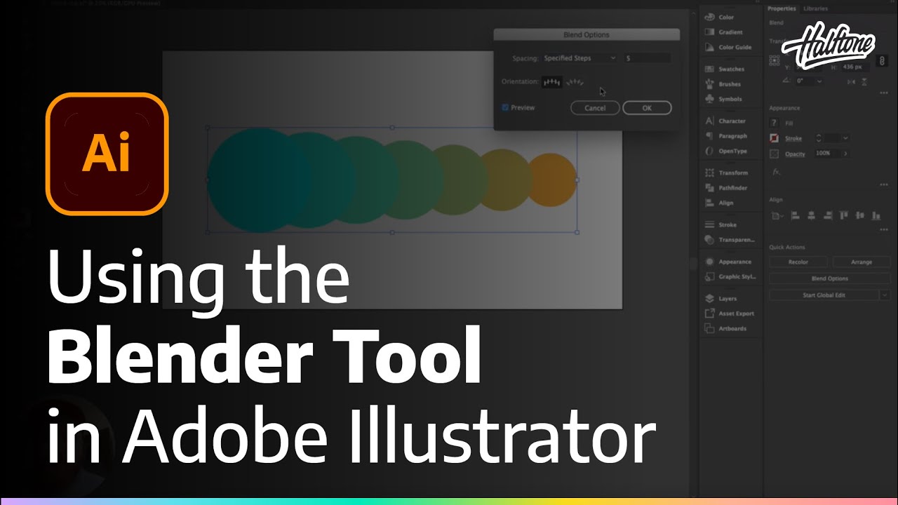 How to Use the Blend Tool in Illustrator - YouTube