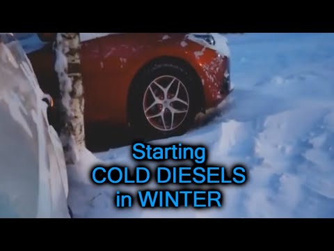 Diesel cold start compilation. -30. Холодный запуск дизель в мороз ...