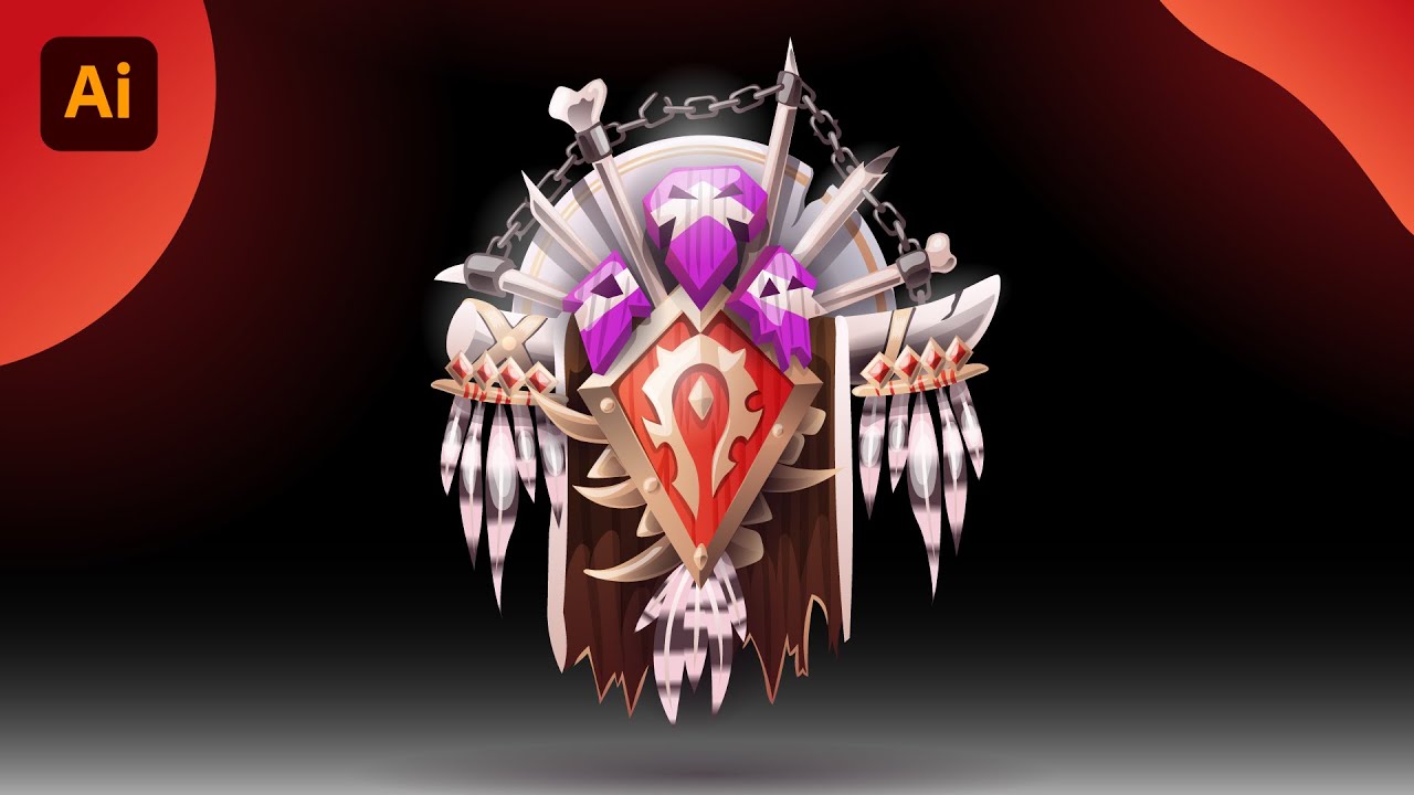 How to draw a horde logo from scratch in Adobe Illustrator - YouTube