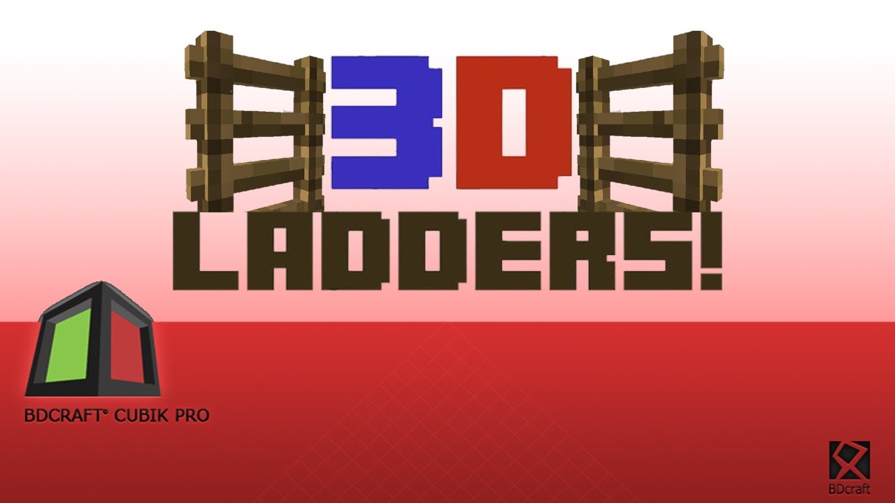 Minecraft: 3D Ladder Tutorial - YouTube