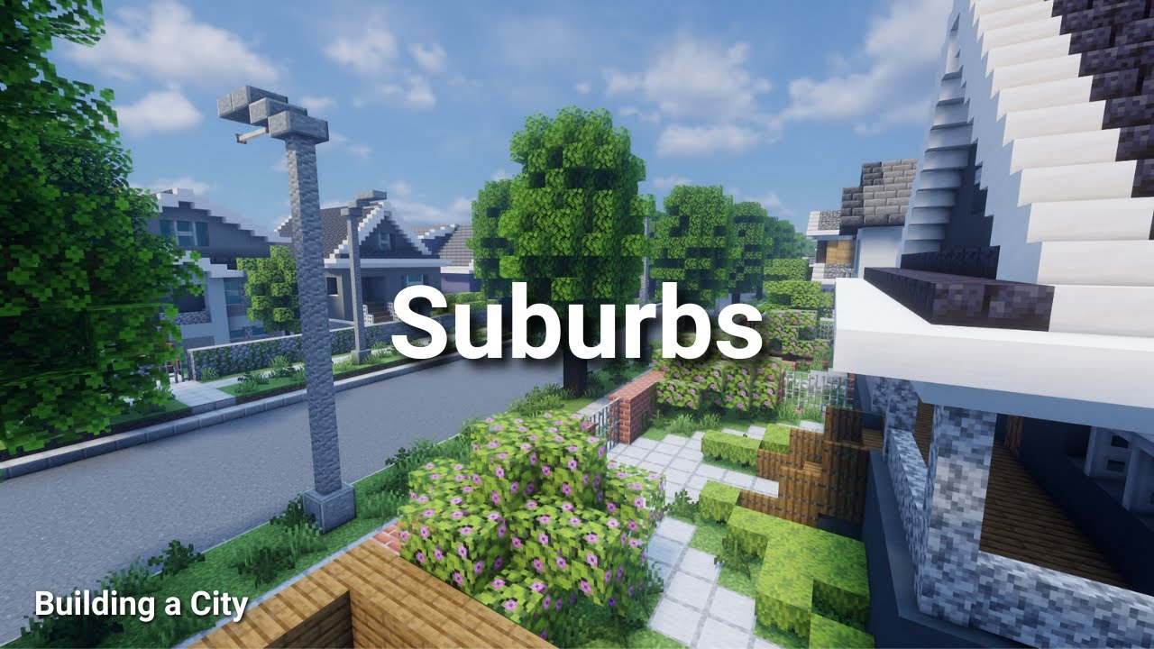 Building a City #1 // Suburbs // Minecraft Timelapse - YouTube