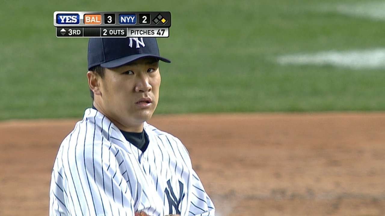 BAL@NYY: Tanaka fans 10 in first Yankee Stadium start - YouTube