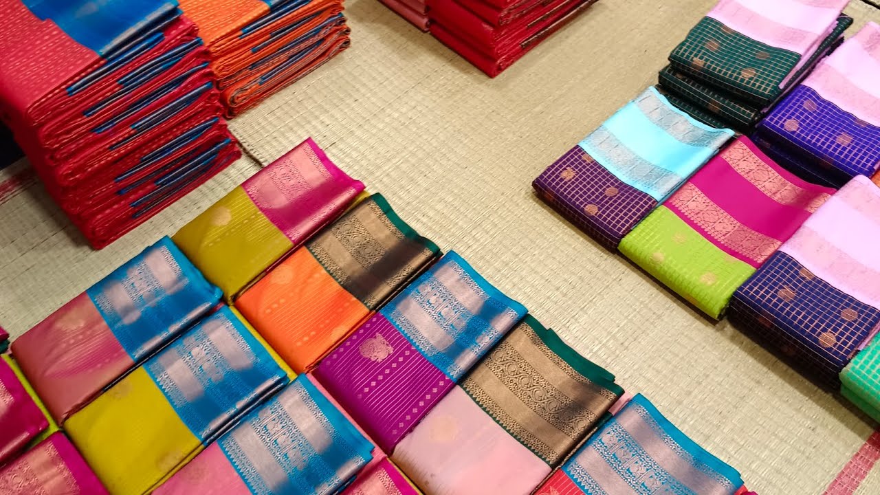 Quick Glimpse of Today's Fresh New Designs of Semi kanchi Silk sarees ...