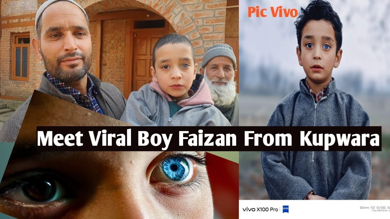 Meet Viral Boy Faizan Ahmad Lone Who has Naturally Unique Type of Eyes ...