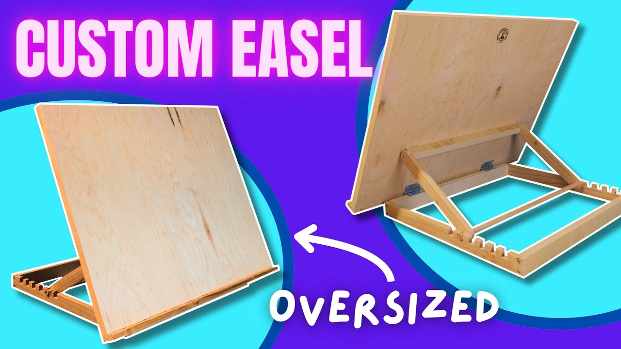 OVERSIZED DRAWING BOARD EASEL | Custom-built & Laser Engraved - YouTube