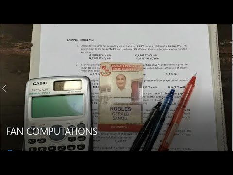 FAN_BLOWER 10 SAMPLE PROBLEM COMPUTATIONS - YouTube