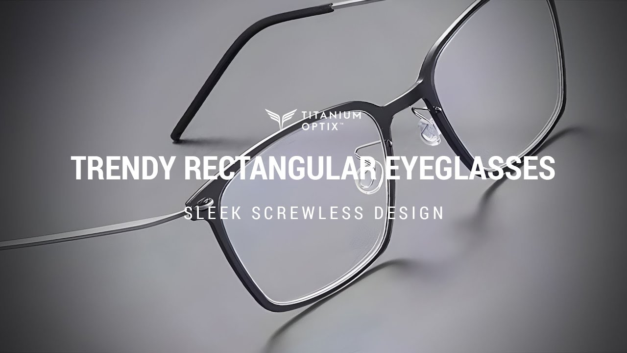 Trendy Rectangular Eyeglasses for Men: Sleek Screwless Design - YouTube