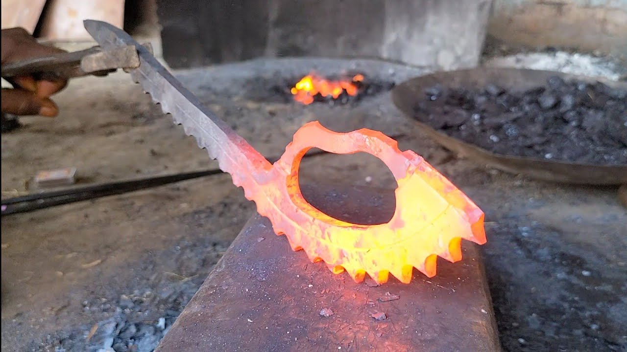 how to make sword from cycle sprocket | small sword. - YouTube
