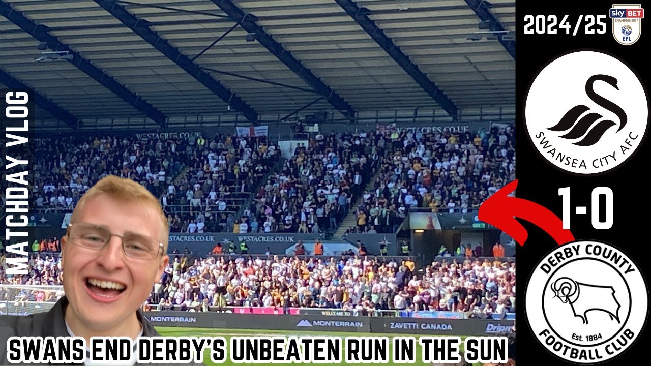 SWANSEA LIMBS AS LATE WINNER ENDS RAMS WINNING RUN! | SWANSEA CITY 1-0 ...