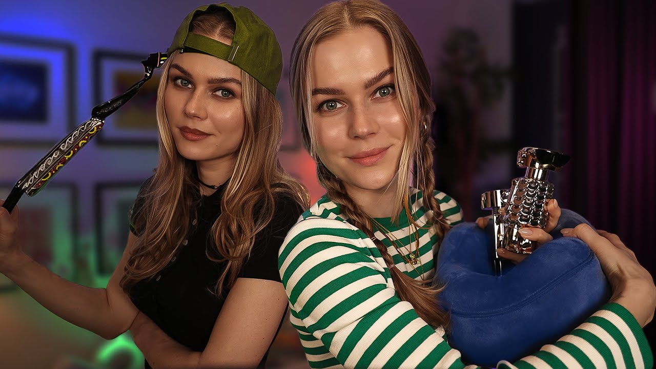 ASMR Close Up Triggers with My Sister Alisa! Can You Guess the sounds ...