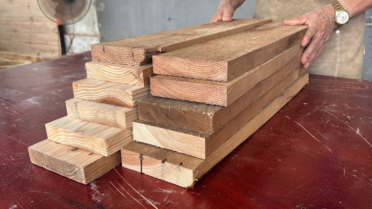 From Random Planks to a Wooden Masterpiece // The Most Unique and Fun ...