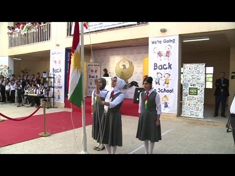 Schools open in Iraqi Kurdistan despite IS crisis - YouTube