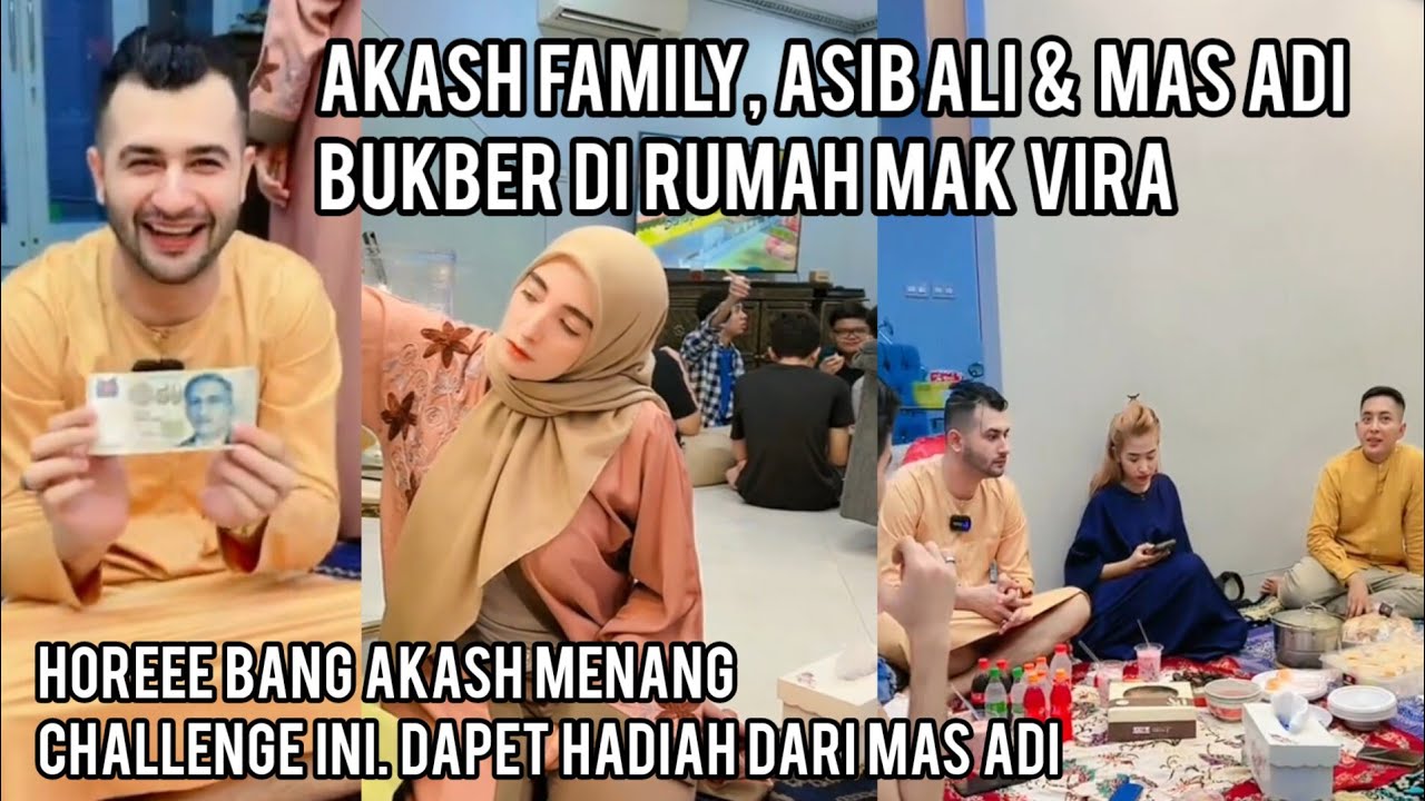 BUKBER DI RUMAH MAK VIRA BARENG ASIB ALI, AKASH FAMILY. AKASH DIKASIH ...