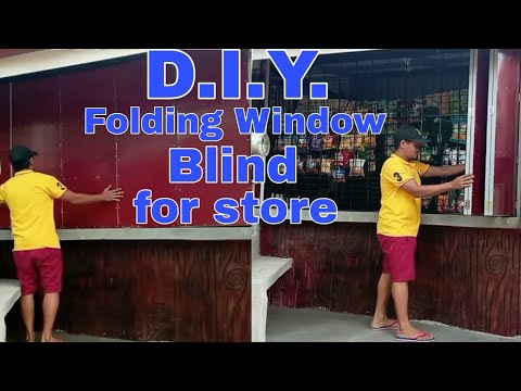D.I.Y. folding Window blind for store #how - YouTube