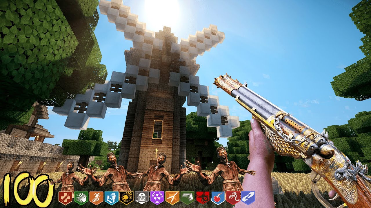 Cod Zombies But With Minecraft Shaders [BO3 Zombies] - YouTube