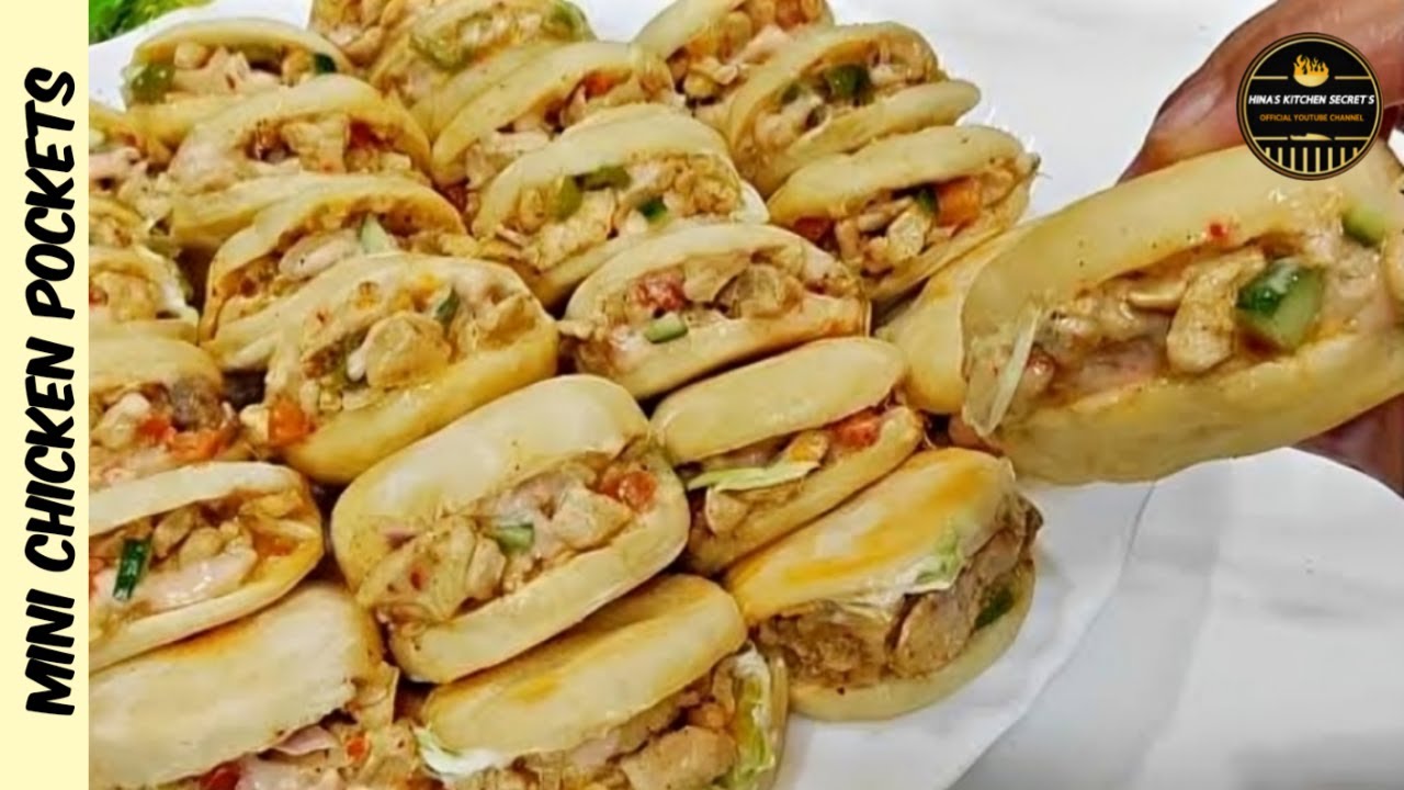 Mini Chicken Pocket Recipe | Crispy Chicken Pocket With homemade Pita ...