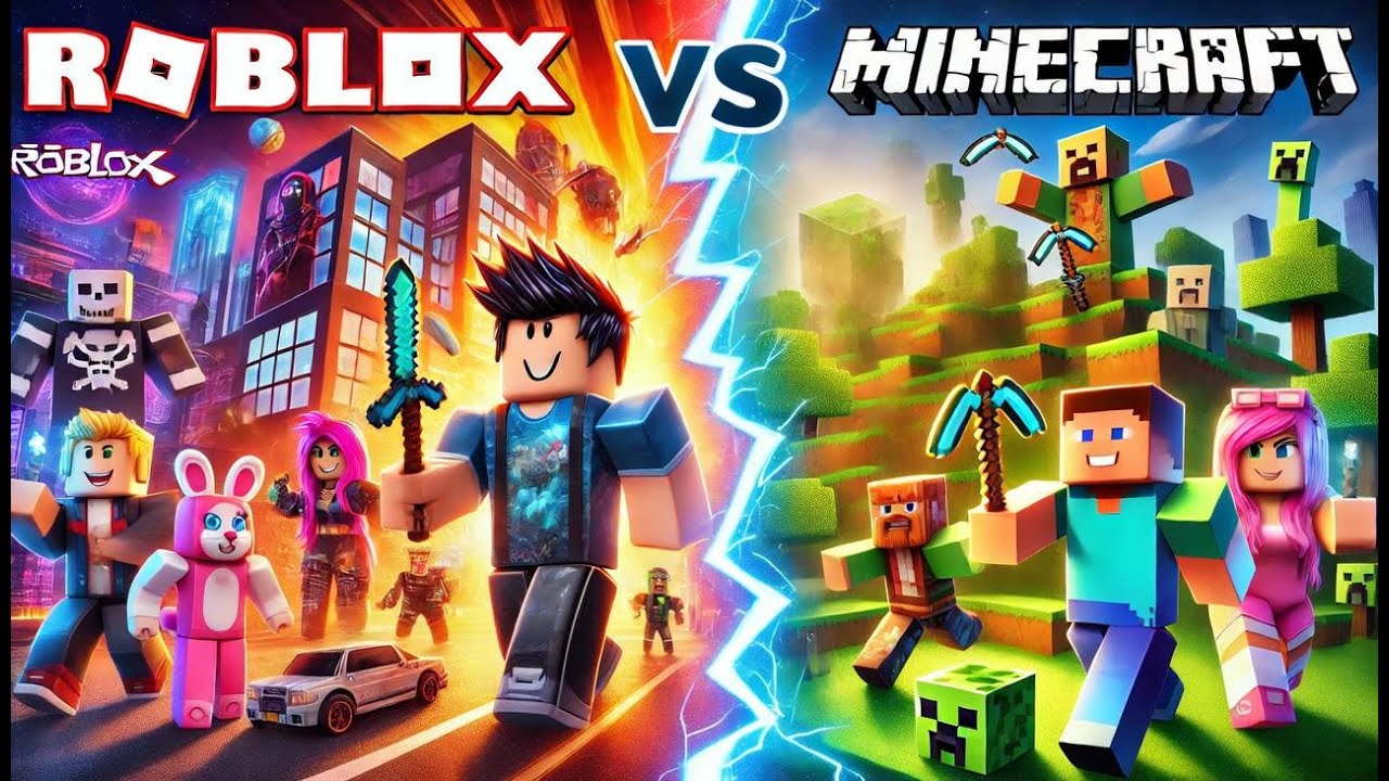 ROBLOX vs MINECRAFT!🤯 | Comparison of two popular games. - YouTube