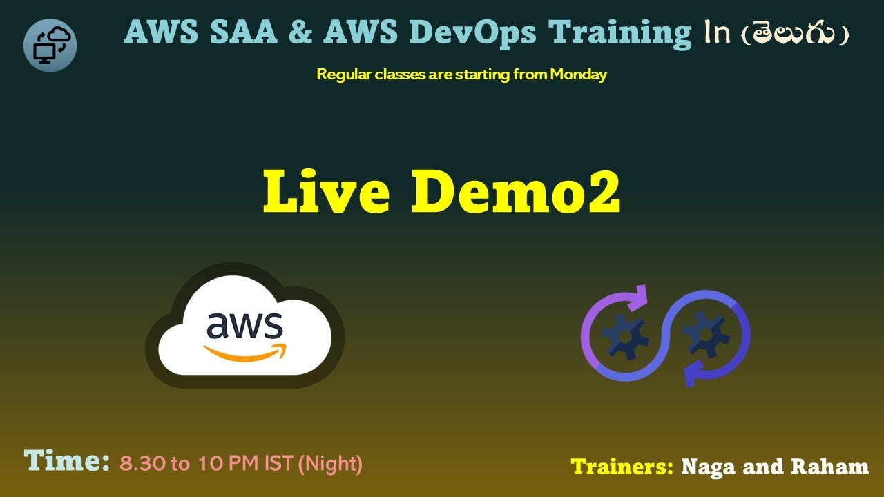 Live Demo#2 | AWS SAA & DevOps 29-Aug-2024 batch | 9381136450 | Cloud ...