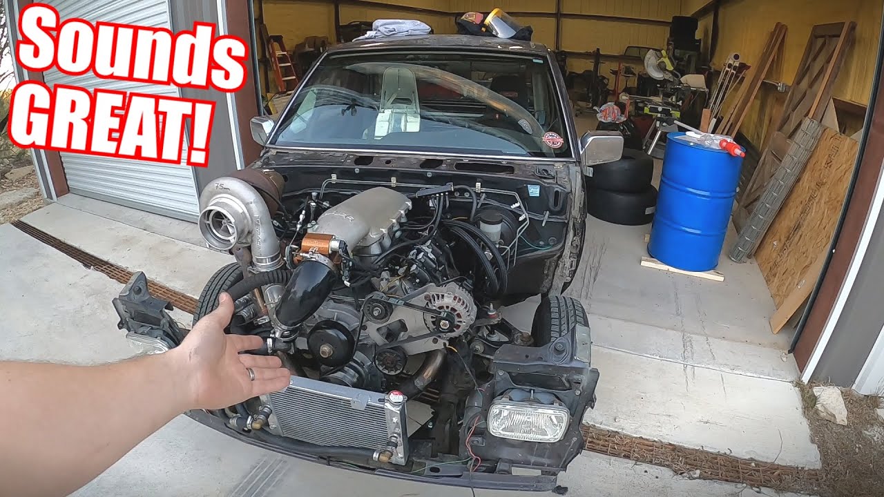 New Motor Fire up in Liam Nissan Turbo LS Swapped Hardbody #LSswap # ...