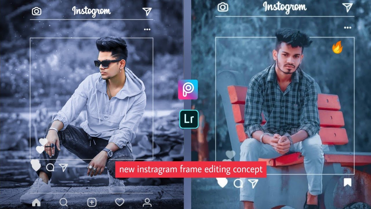 New Instragram 3D frame photo editing concept in PicsArt and Lightroom ...