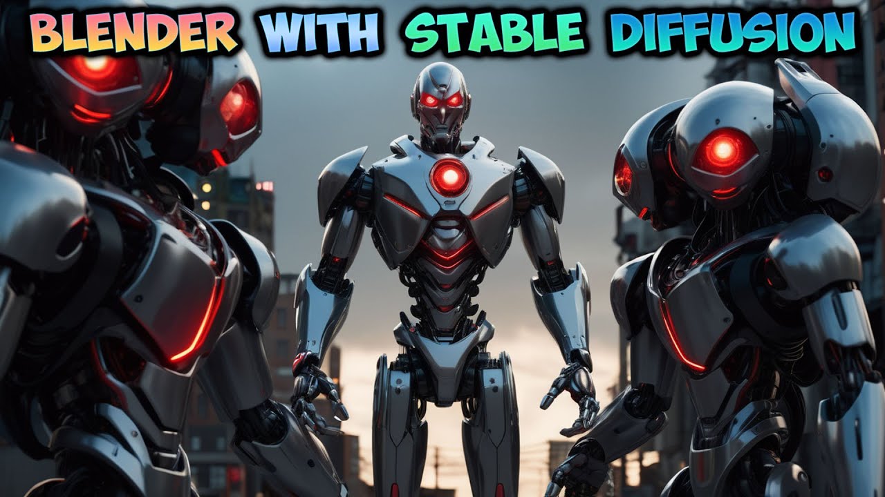 Blender with Stable Diffusion XL Tutorial - Super villain robot - img2img - YouTube