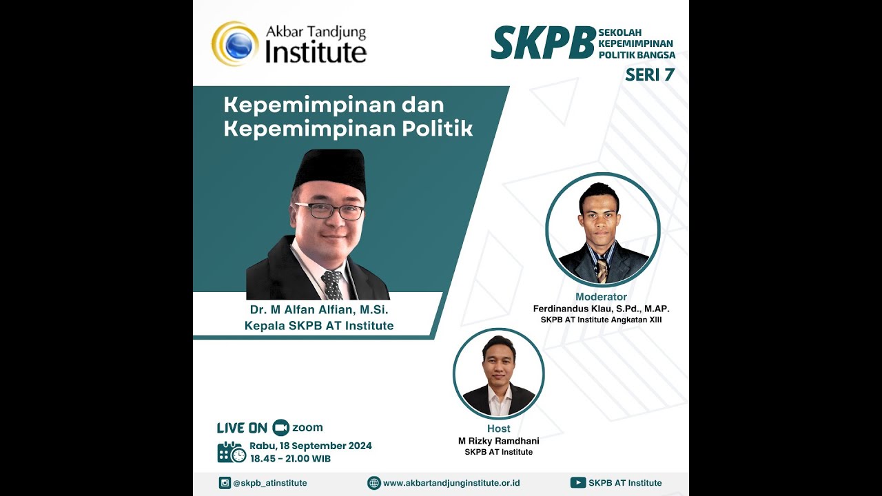 Dr. M Alfan Alfian, M.Si. "Kepemimpinan dan Kepemimpinan Politi" SKPB ...