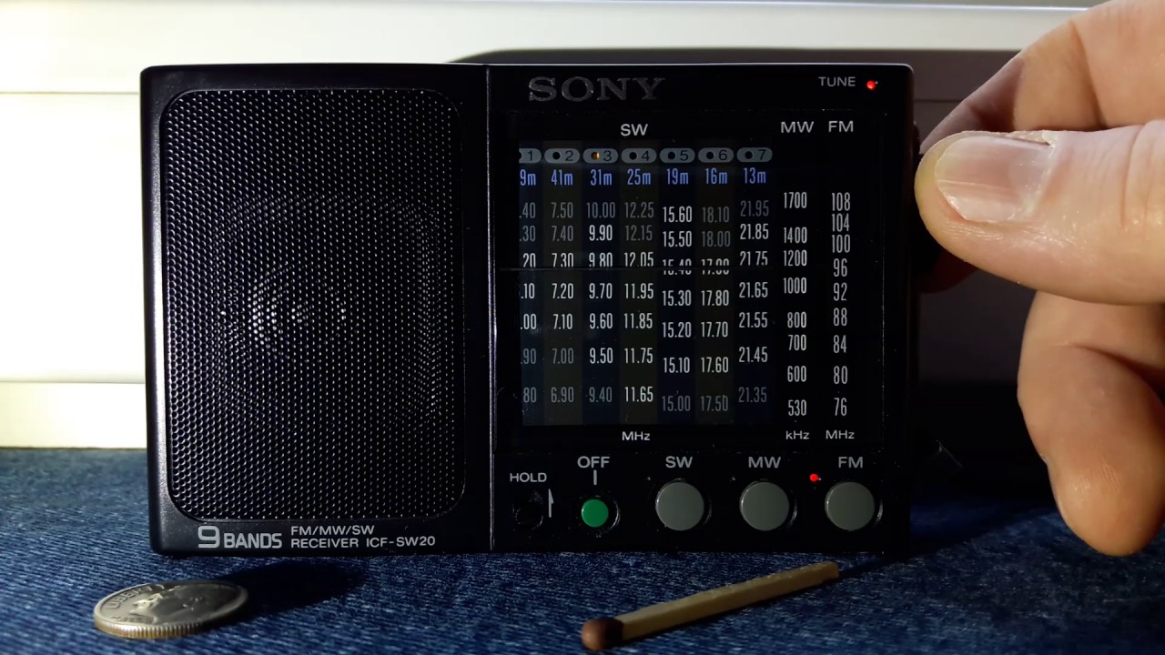Sony ICF-SW20 AM/FM/SW Portable Radio Receiver - YouTube