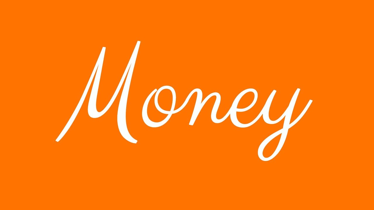 Money English Cursive Handwriting Tutorial - YouTube