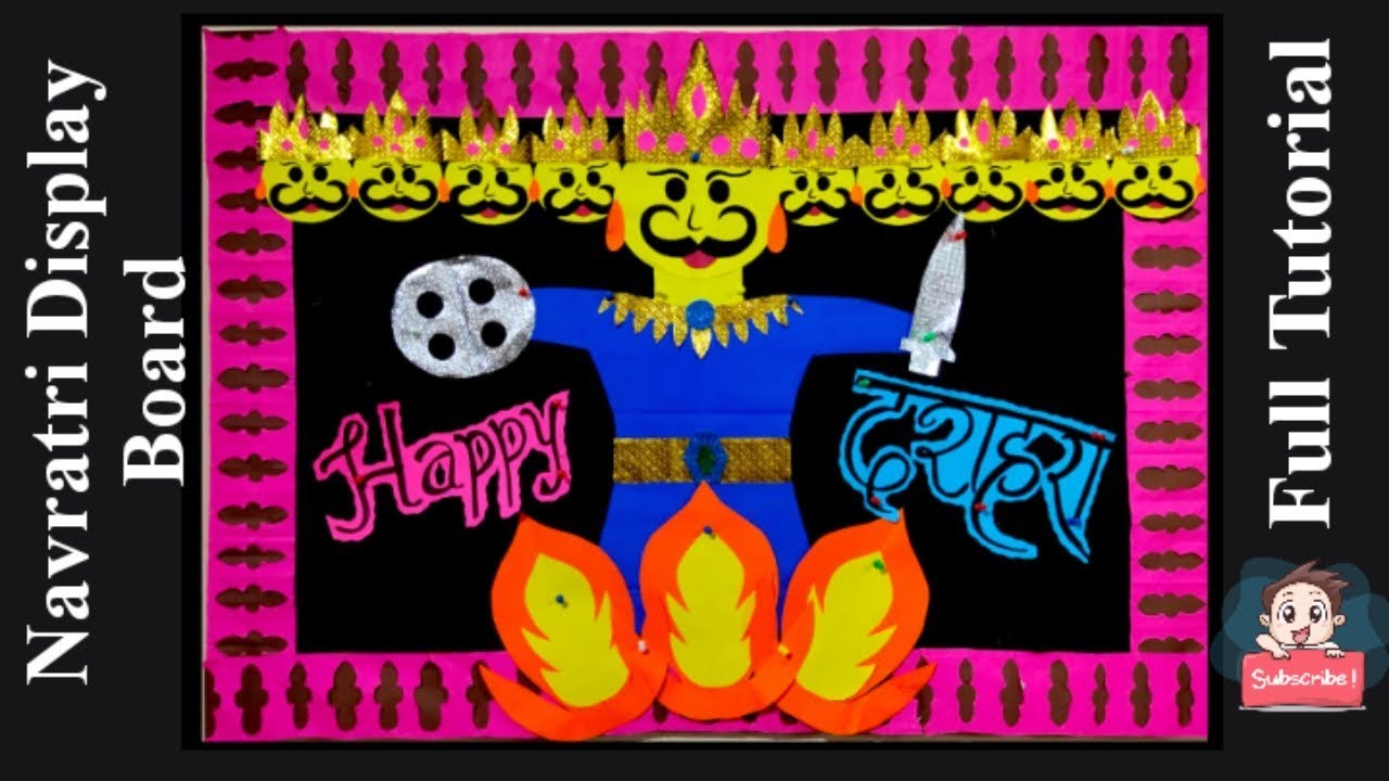 Navratri display board | Dussehra Display Board ideas for school | Maa ...