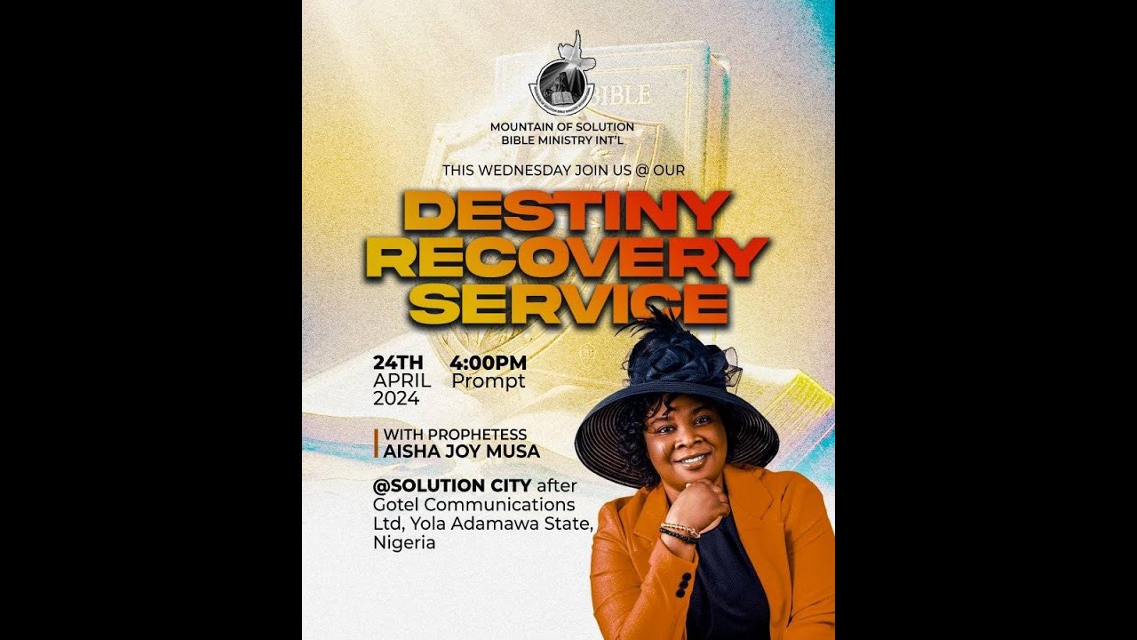 DESTINY RECOVERY SERVICE 24TH APRIL 2024 - With Prophetess Aisha Joy ...