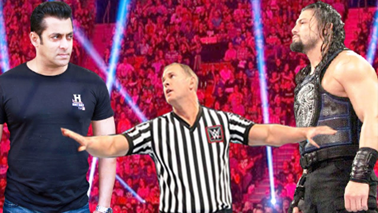 Salman Khan vs Roman Reigns - WWE Championship Match - YouTube