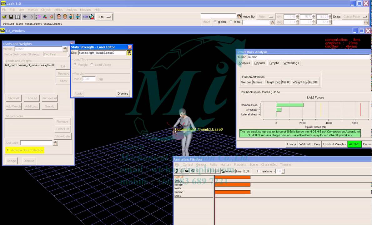 How to put force on hand of Jack Human simulation - YouTube